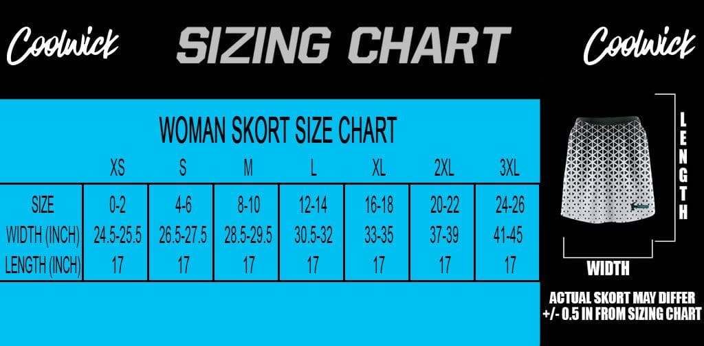 Size Chart - CoolWick Bowling Apparel