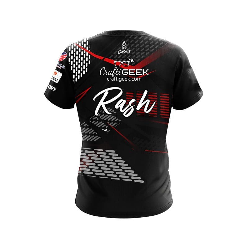 900 Global Sean Rash Carbon Fiber Red Replica CoolWick Bowling Jersey ...
