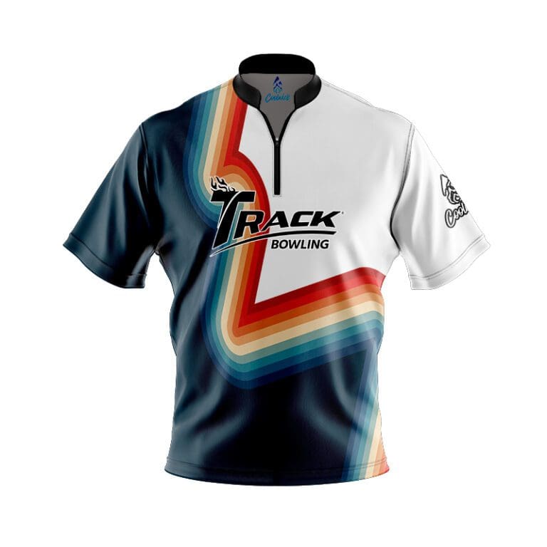 Track Retro 2 Fast Track CoolWick Bowling Jersey - CoolWick Bowling Apparel