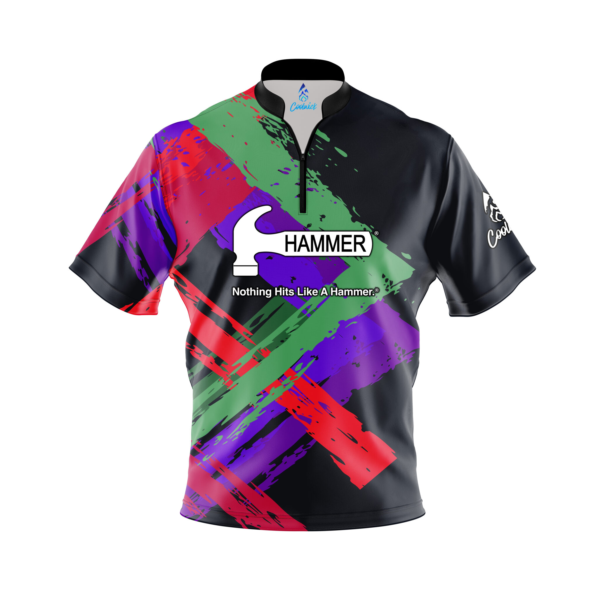Hammer Stacker Quick Ship CoolWick Sash Zip Bowling Jersey - CoolWick ...