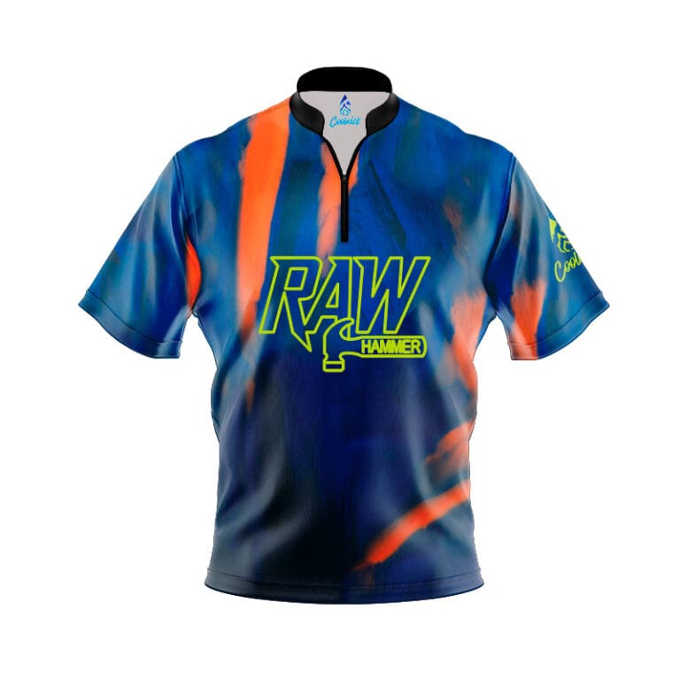 Hammer Raw Blue Black Orange Fast Track CoolWick Bowling Jersey ...