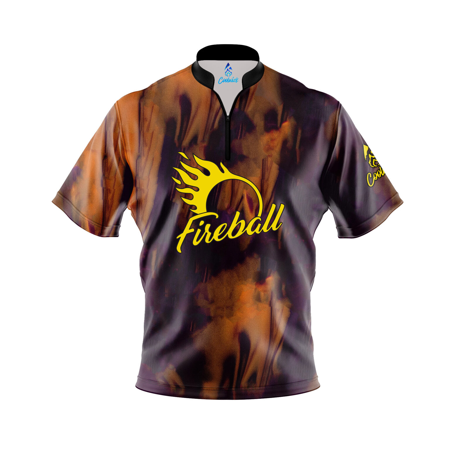 Ebonite Fireball Purple Gold Fast Track CoolWick Bowling Jersey ...