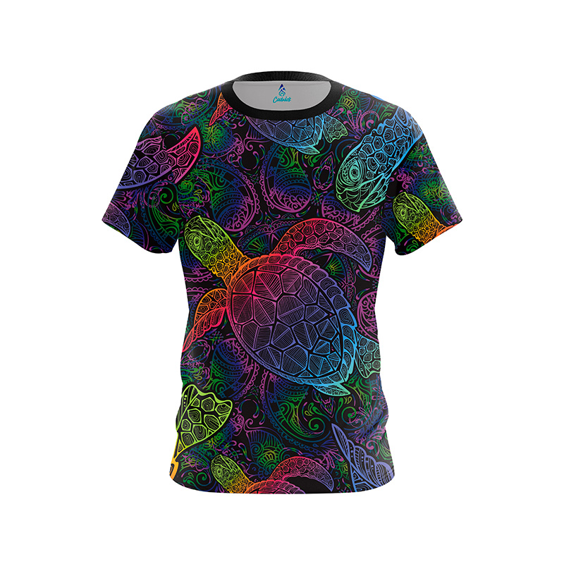 Psychedelic Turtle CoolWick Bowling Jersey - CoolWick Bowling Apparel