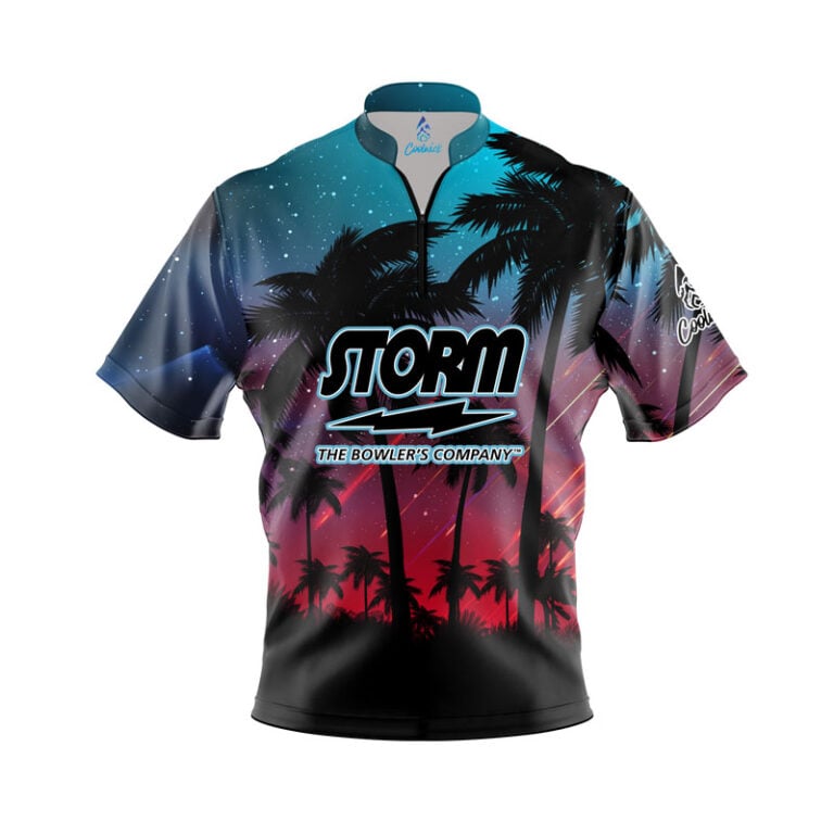 Storm Tropical Light's Quick Ship CoolWick Sash Zip Bowling Jersey ...